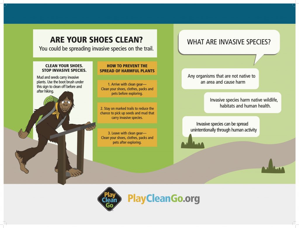 Boot Brush Station Interpretive Panel with Steward - NAISMA