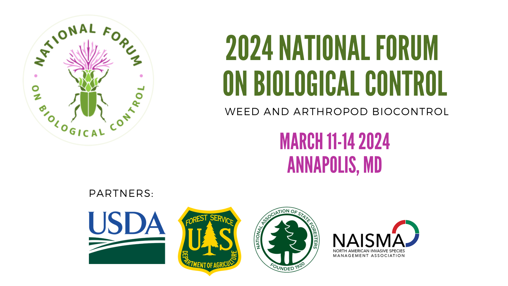 Announcing The First National Forum On Biological Control Naisma
